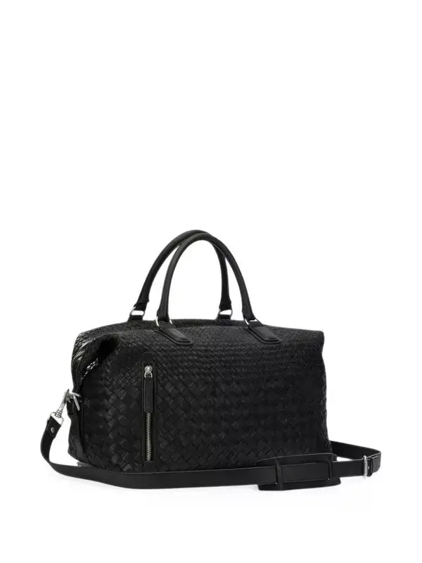 Officine Creative Armor 019 Woven Leather Weekend Bag