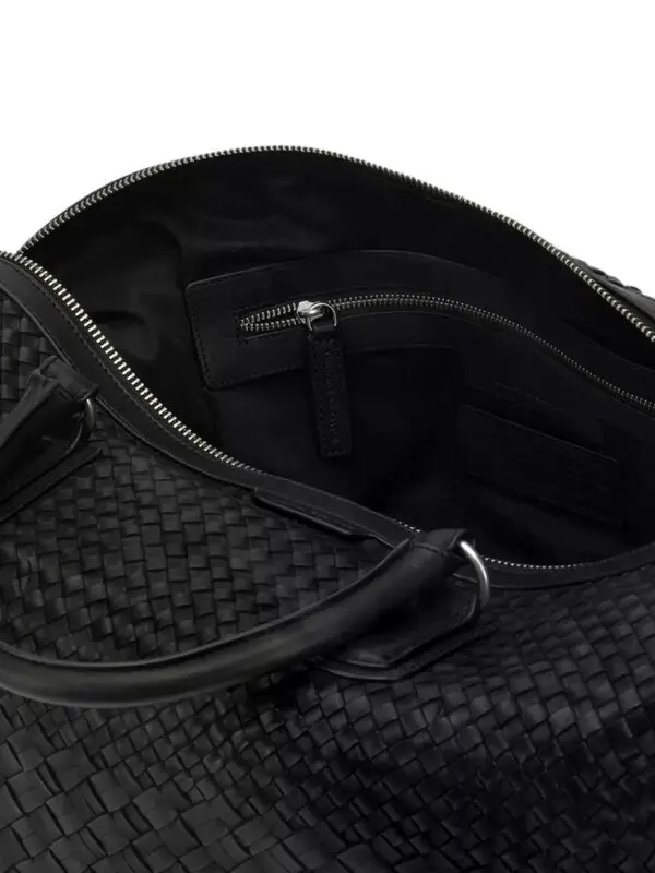 Officine Creative Armor 019 Woven Leather Weekend Bag
