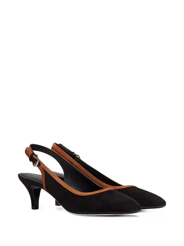 FERRAGAMO Suede Slingback Pumps
