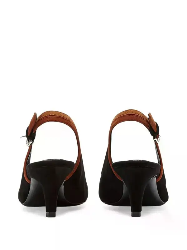 FERRAGAMO Suede Slingback Pumps