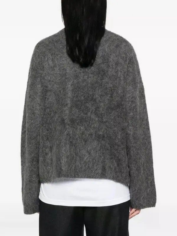 Soft Goat Brushed-knit Crew-neck Sweater