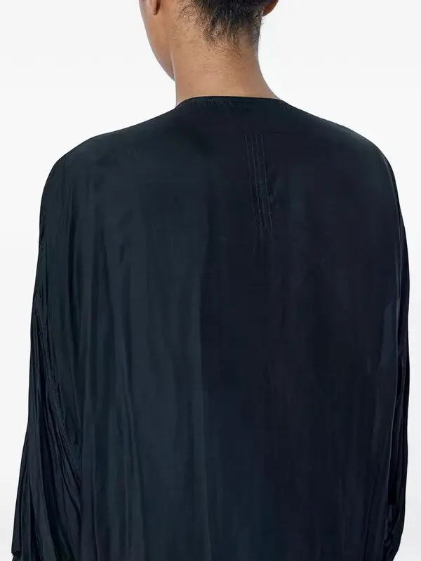 Rick Owens Pleated V-neck Maxi Dress