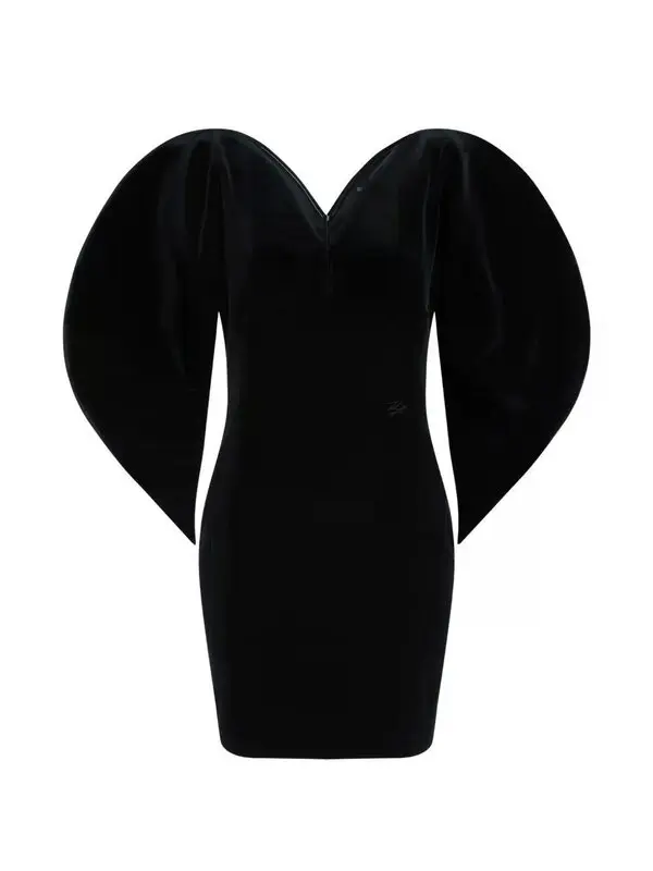 Karl Lagerfeld Studio Cocoon Velvet Dress - Black