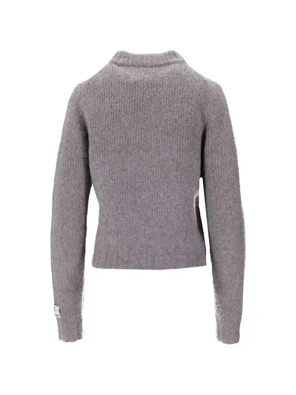 B.B. WALACE Ribbed-knit Crew-neck Sweater - Grey