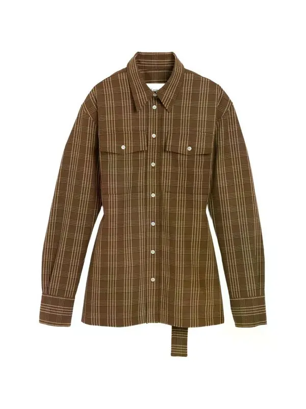 AMI Paris Fitted Checkered Wool Shirt