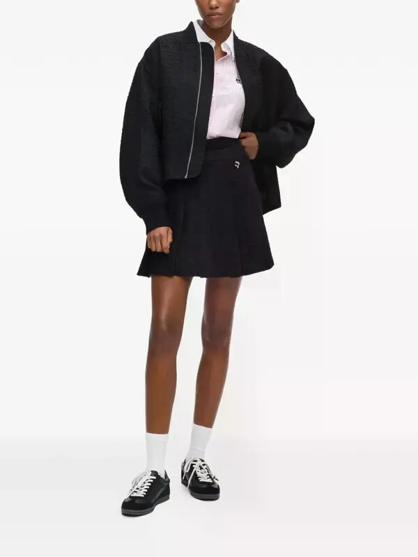 Karl Lagerfeld Ikon Bouclé Pleated Skirt