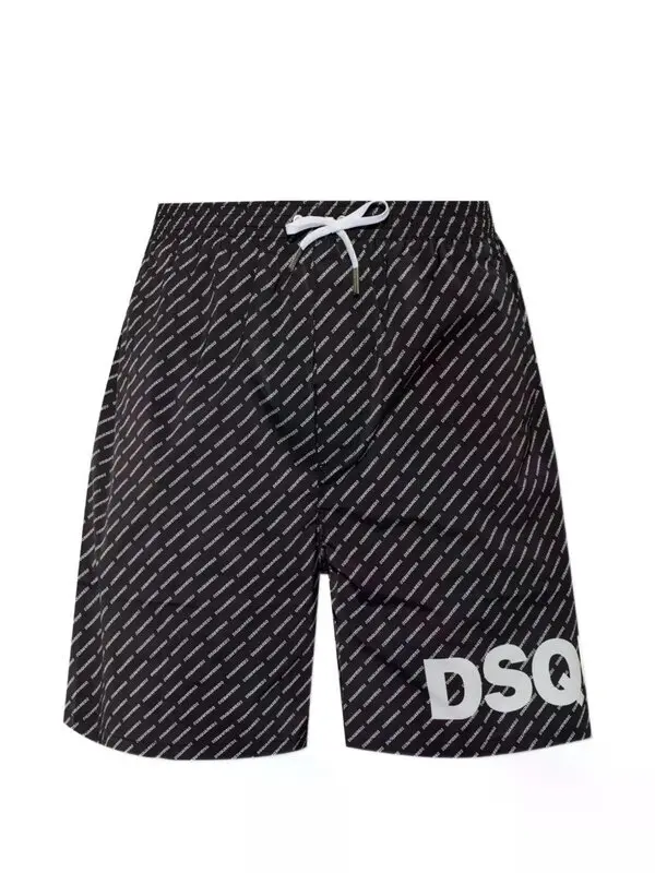 Dsquared2 Monogram-print Logo-print Swim Shorts