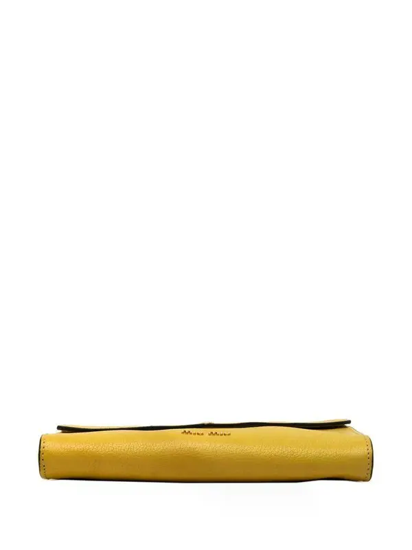 Miu Miu 2010-2026 Goatskin Madras Envelope Crossbody Bag