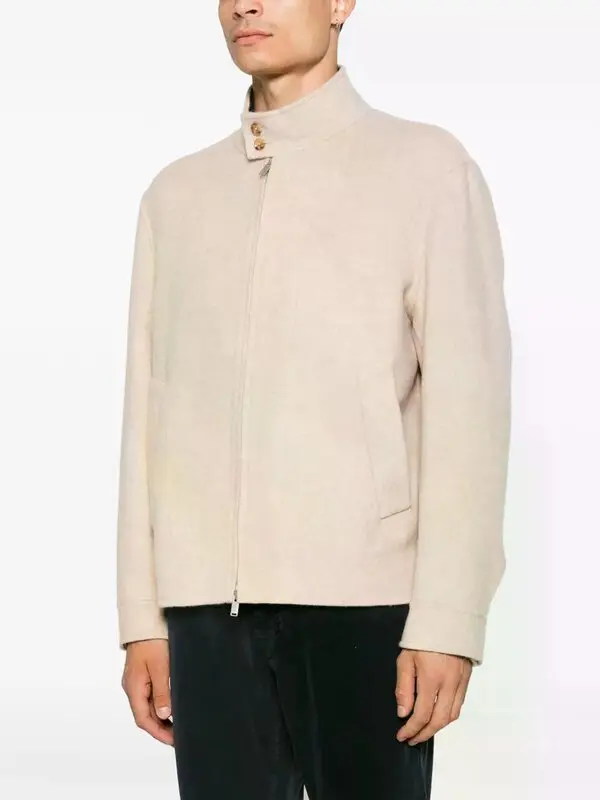 LARDINI High-neck Zip-up Jacket
