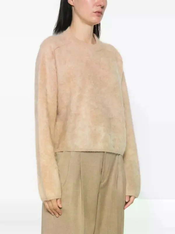 Soft Goat Brushed-finish Crew-neck Sweater