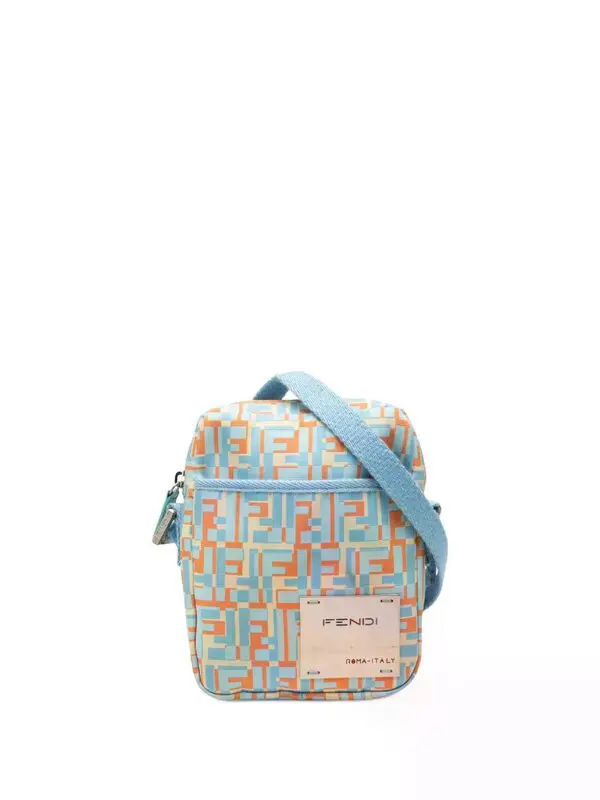 Fendi 2000-2010 Zucca Nylon Messenger Bag Crossbody Bag