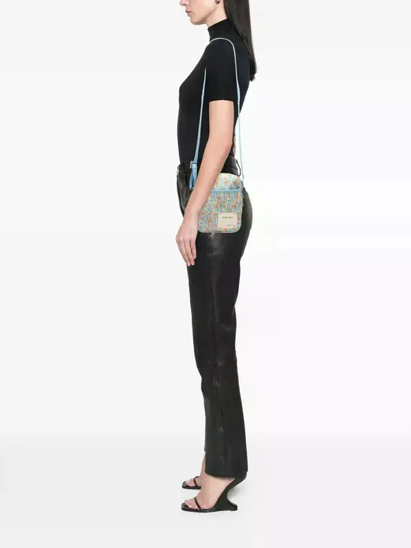 Fendi 2000-2010 Zucca Nylon Messenger Bag Crossbody Bag