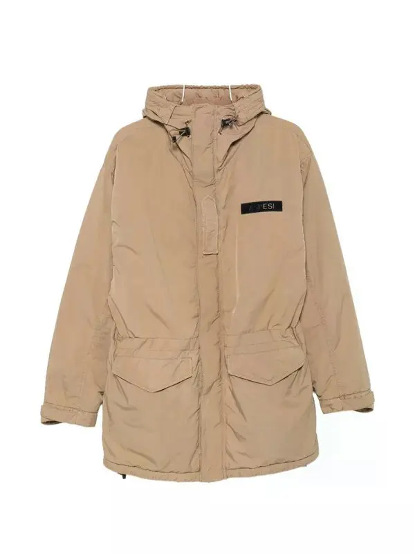 Aspesi Hooded Logo-patch Jacket