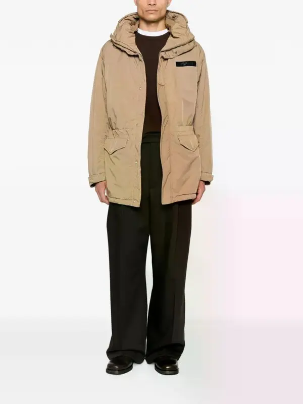 Aspesi Hooded Logo-patch Jacket