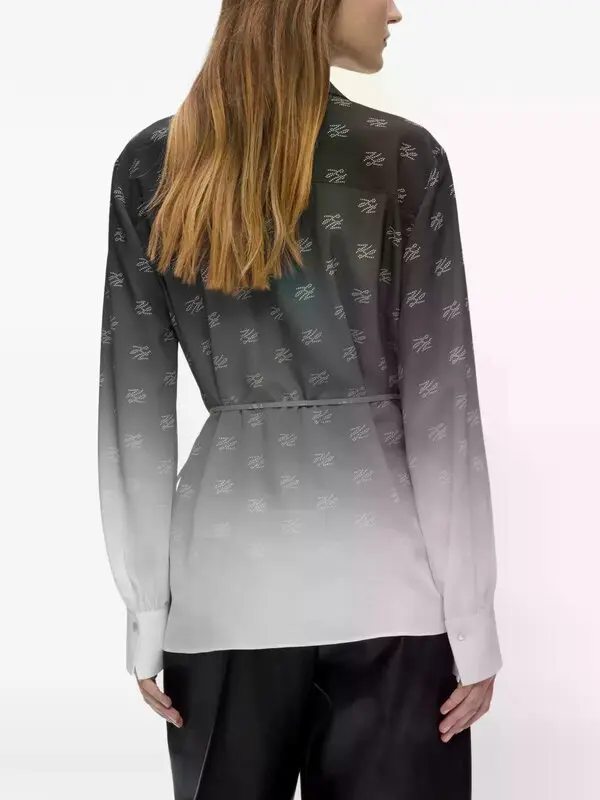 Karl Lagerfeld Fluid Wrap Blouse