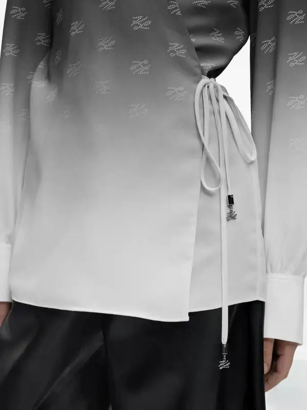 Karl Lagerfeld Fluid Wrap Blouse