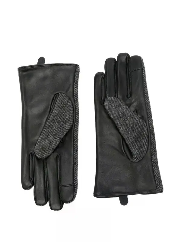 Barbour Tweed-effect Leather Trim Gloves - Grey