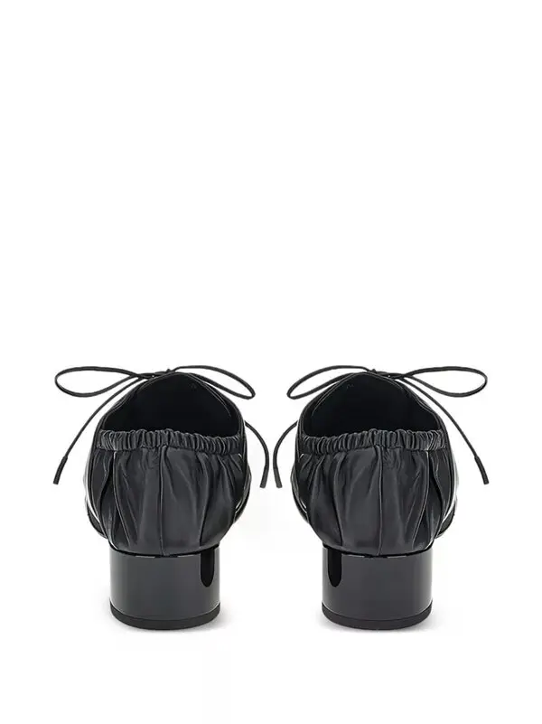 FERRAGAMO Lace-up Gathered Derby Shoes