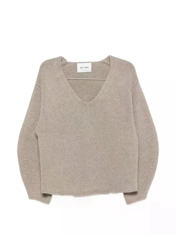 Soft Goat V-neck Knitted Sweater