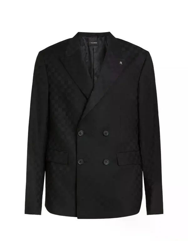 Karl Lagerfeld Checked Double-breasted Blazer