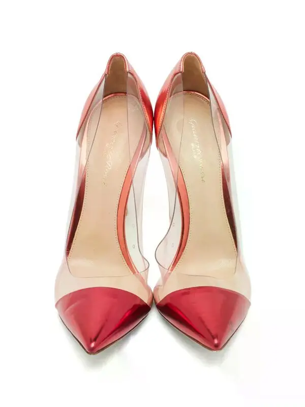 GIANVITO ROSSI Metallic Panelled Pumps - White