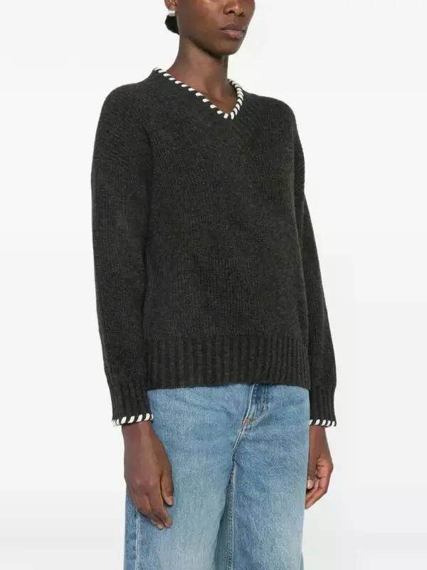 Sandro V-neck Long-sleeve Sweater