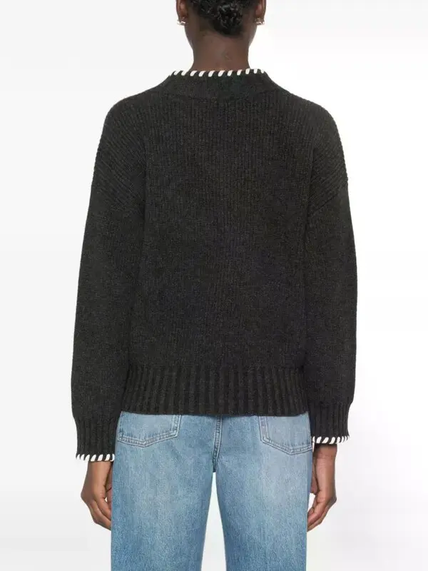 Sandro V-neck Long-sleeve Sweater