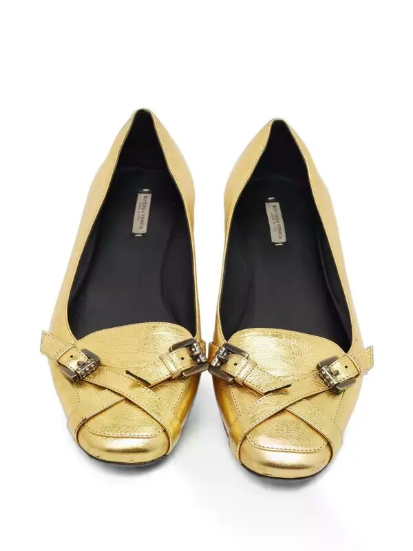Bottega Veneta Criss-cross Buckle Ballet Flats