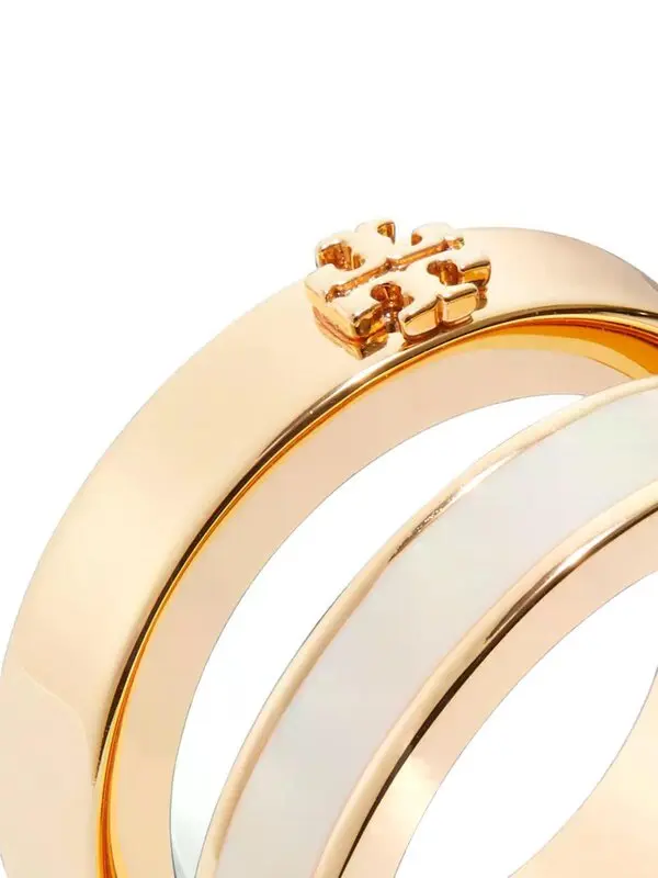 Tory Burch Icon Enamel Double Ring - Gold