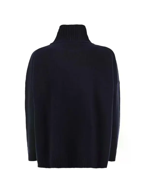 Max Mara High-neck Virgin-wool Sweater - Blue