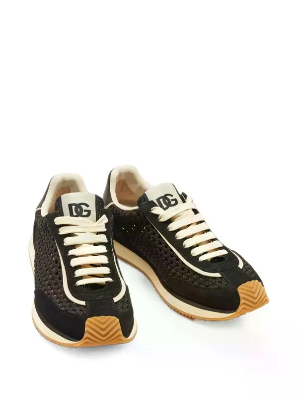 Dolce & Gabbana Dg Cushion Woven Sneakers - Black