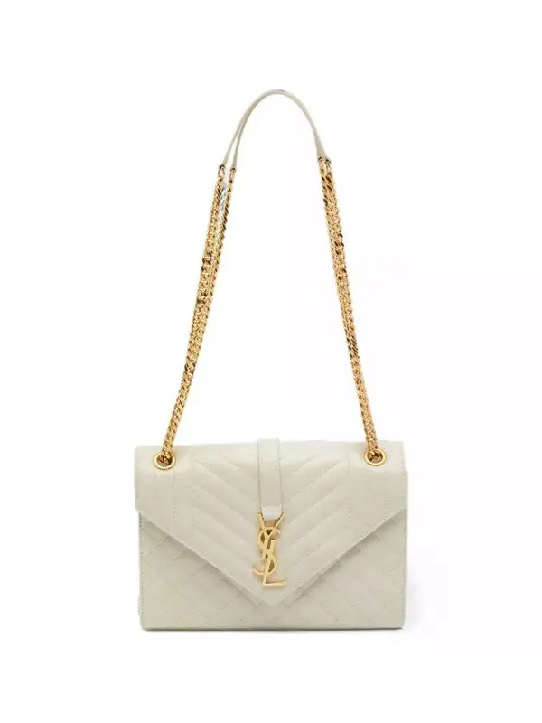 Saint Laurent Medium Envelope Mixed-quilt Shoulder Bag