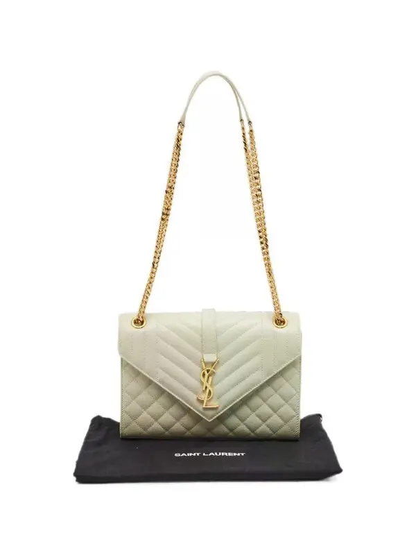 Saint Laurent Medium Envelope Mixed-quilt Shoulder Bag