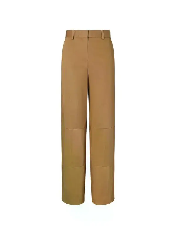 Tory Burch Wide-leg Cotton Pants - Brown