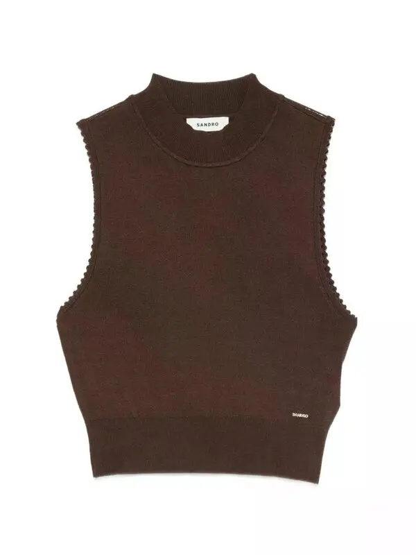 Sandro Mock-neck Tank Top