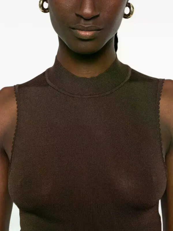 Sandro Mock-neck Tank Top