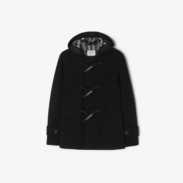 Burberry Wool Duffle Jacket - Black