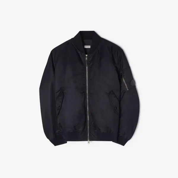 Burberry Nylon Heston Bomber Jacket - Navy