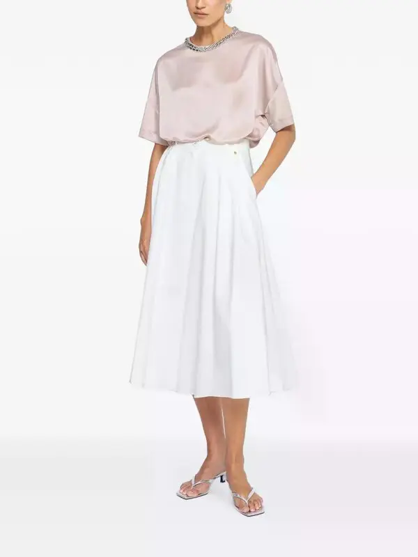 NISSA Chain-detail Satin Top
