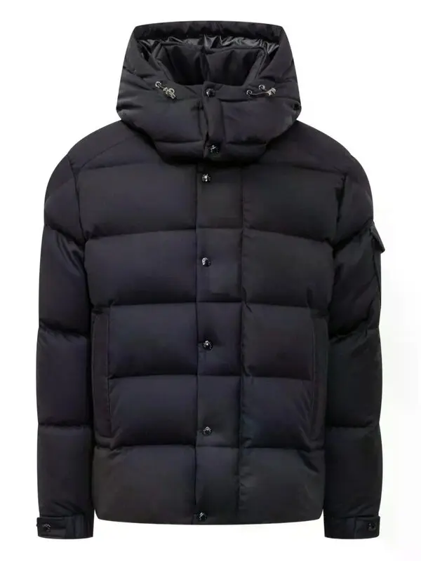 Moncler Maya 70 Hooded Welt-pocket Puffer Jacket - Blue