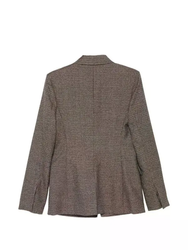 AMI Paris Check Single-breasted Coat