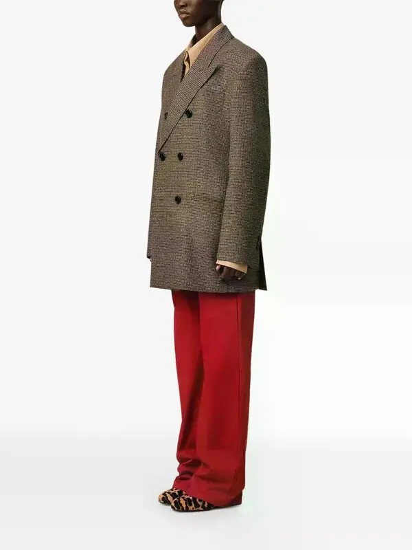 AMI Paris Check Single-breasted Coat