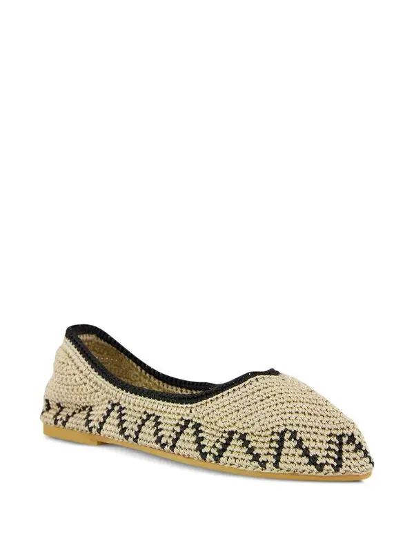 KASHURA Hand-crocheted Patterned Sandals - Neutrals