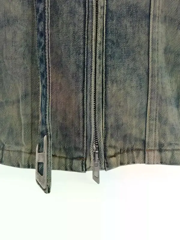 DIESEL® Faded-effect Zip-up Denim Jacket