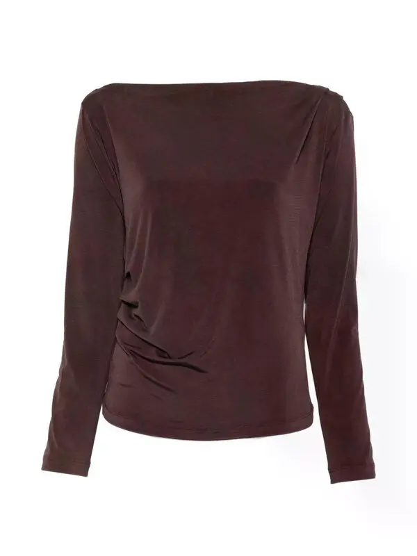 HOMAGE Draped Boat-neck Top