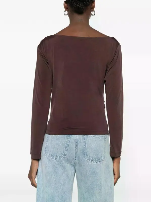 HOMAGE Draped Boat-neck Top