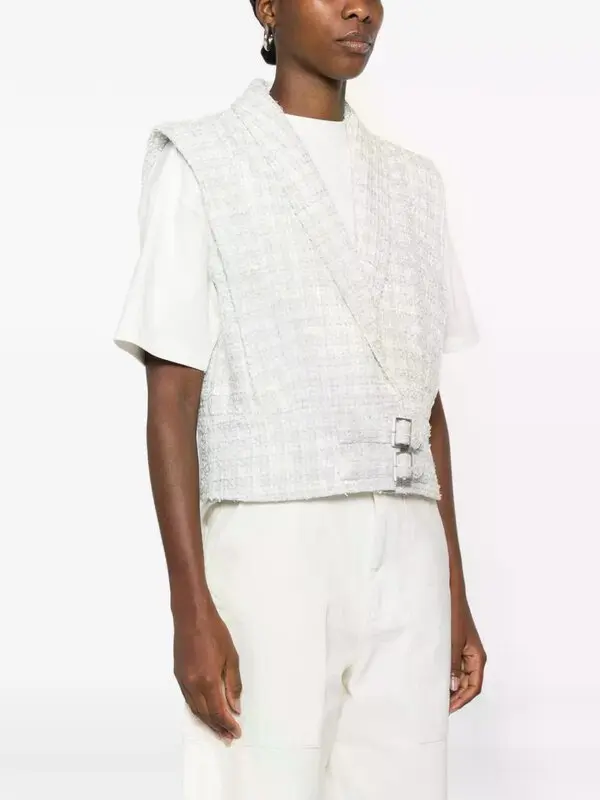 HOMAGE Tweed Buckle-fastening Waistcoat
