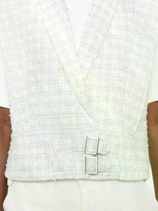 HOMAGE Tweed Buckle-fastening Waistcoat