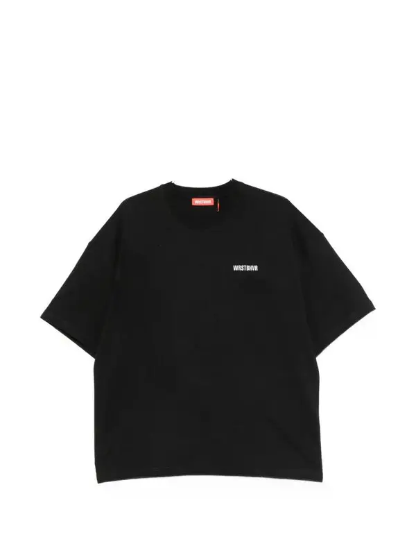 WRSTBHVR Logo-print Drop-shoulder T-shirt