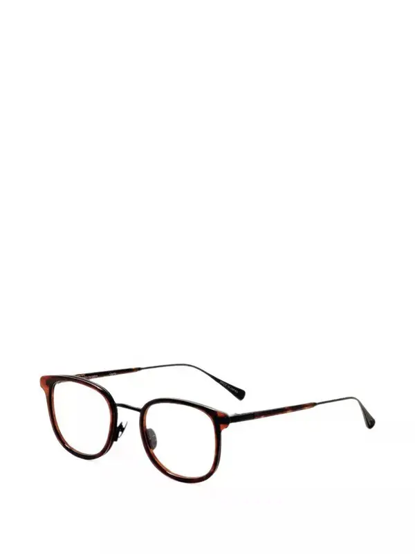 John Varvatos Tortoiseshell-effect Round-frame Glasses - Brown